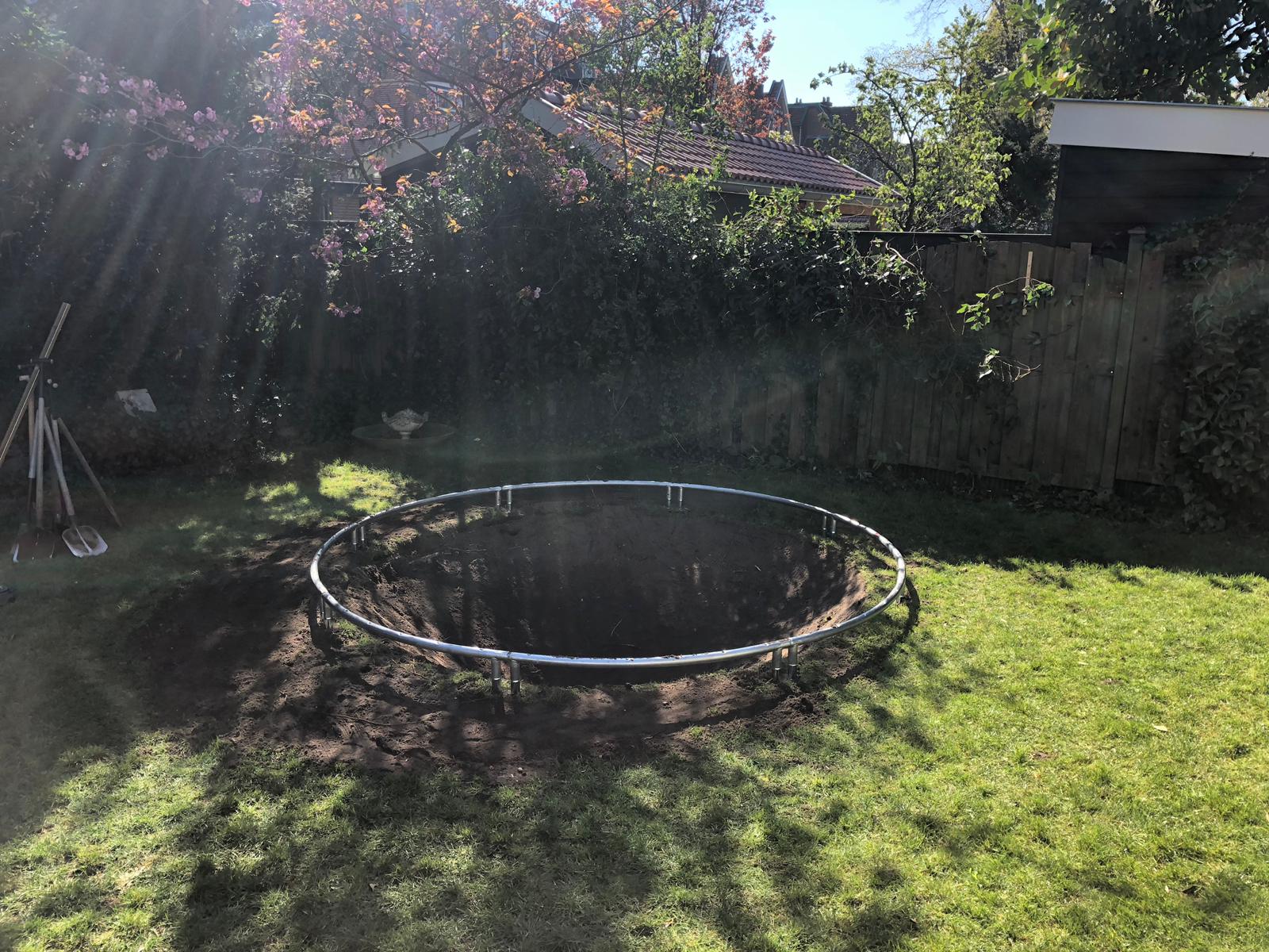 BERG Trampoline Inground Champion 330 cm groen | Trampoline Ingraven.nl