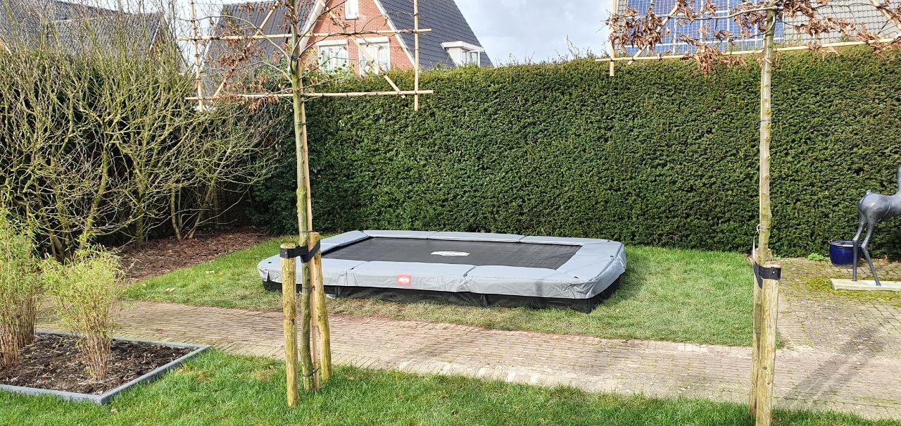 BERG Trampoline Inground Ultim Champion 330 x 220 cm grijs | Trampoline ...